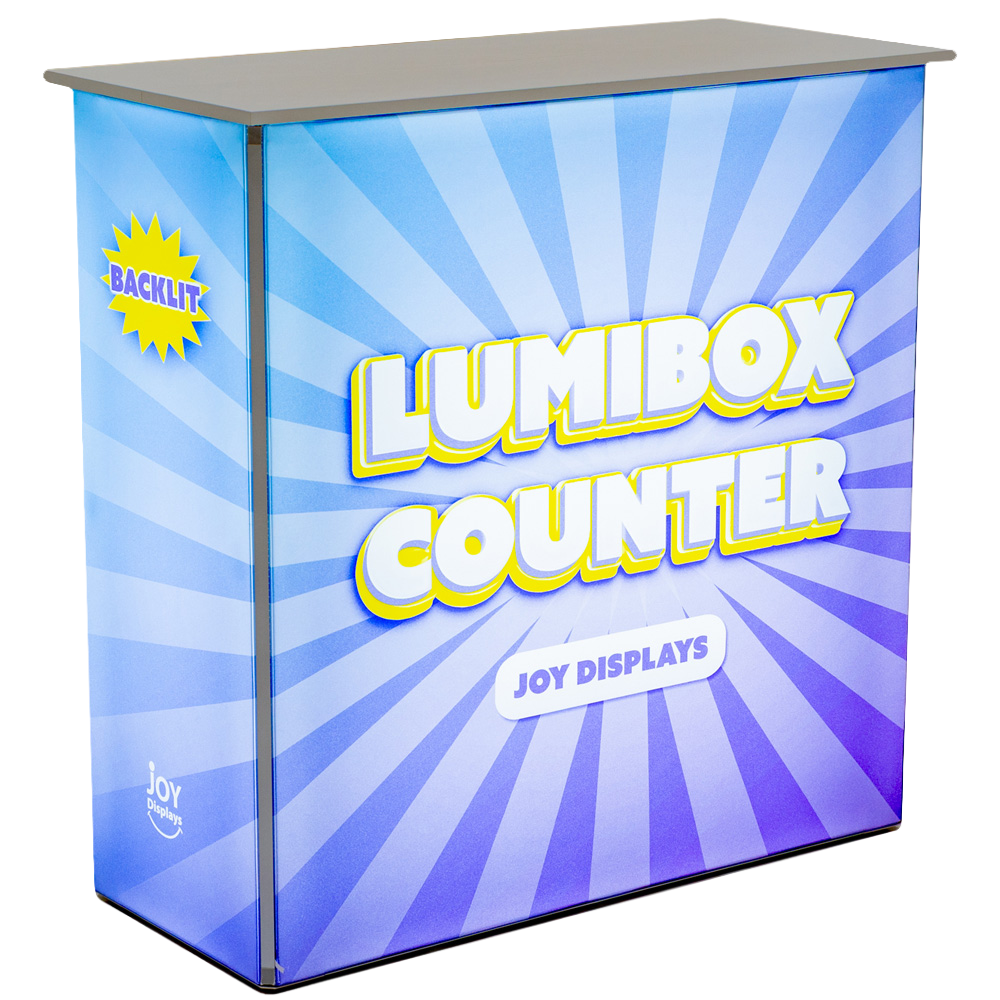 LumiBox Backlit Storage Counter – Wow Your Booth
