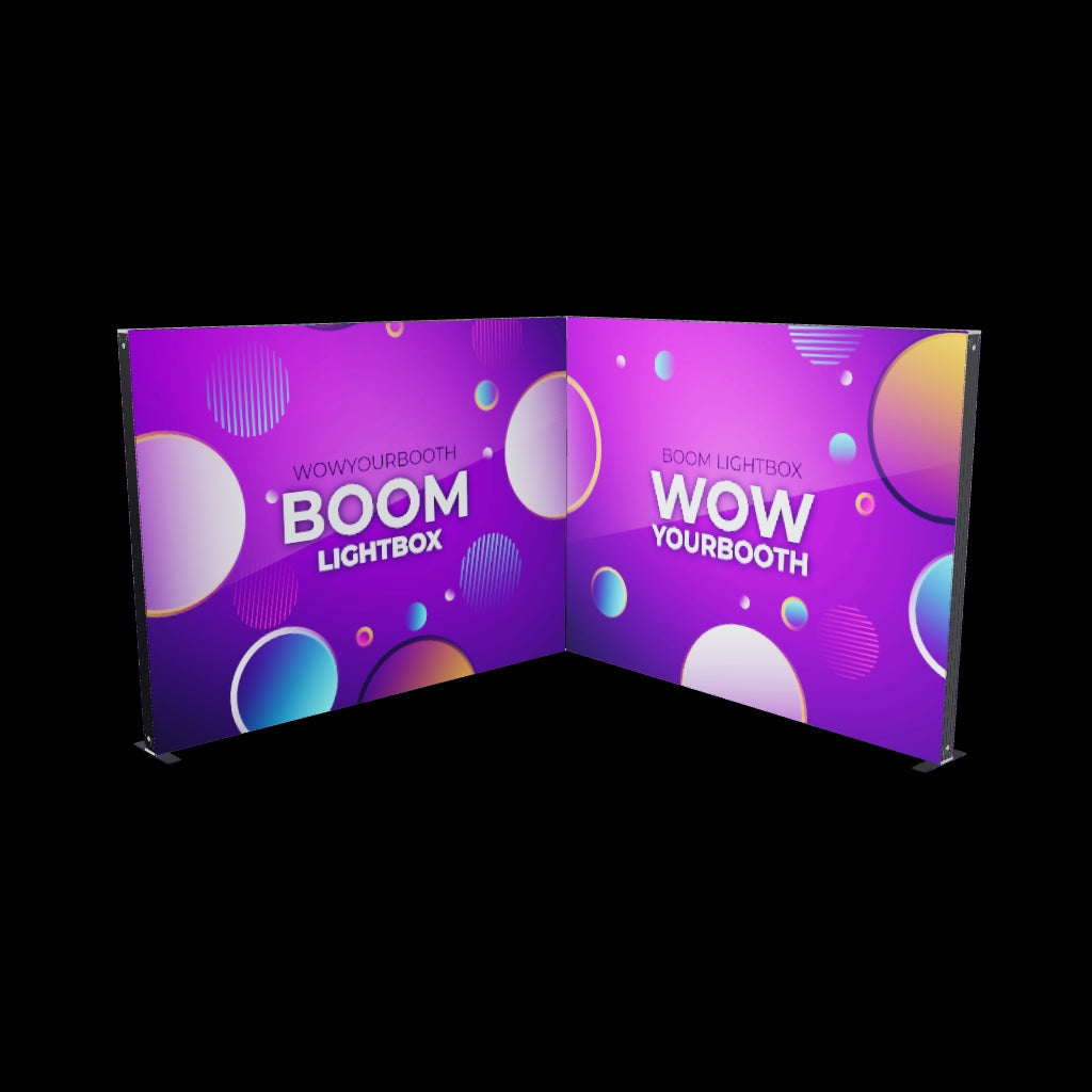 10ft Boom L-Shape Lightbox Display Configuration B – Wow Your Booth