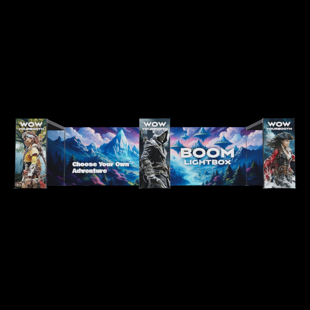 30ft Boom Backlit Exhibit with Bridges - Configuration C30 – Wow Your Booth