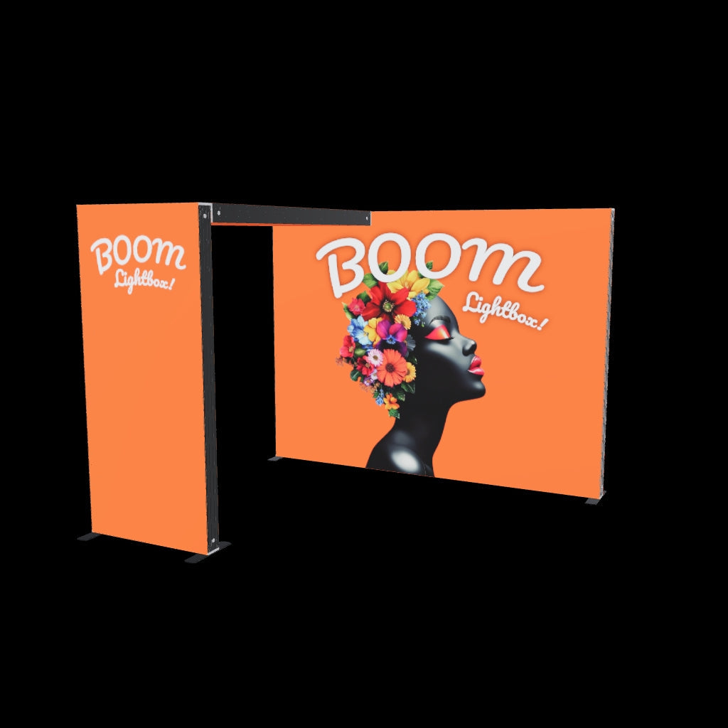 10ft Boom Lightbox with bridge and seamless back graphic - Configurati ...