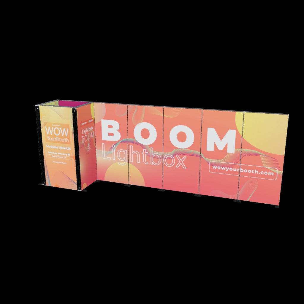 20ft Boom Double-Sided Backlit Display - Configuration J – Wow Your Booth