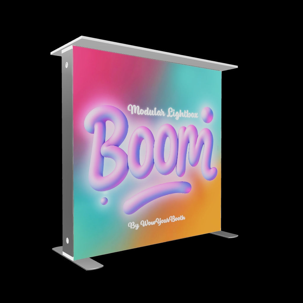 3.3ft Boom Small Lightbox with optional counter – Wow Your Booth
